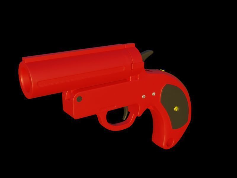 Flare Gun free 3D model | CGTrader