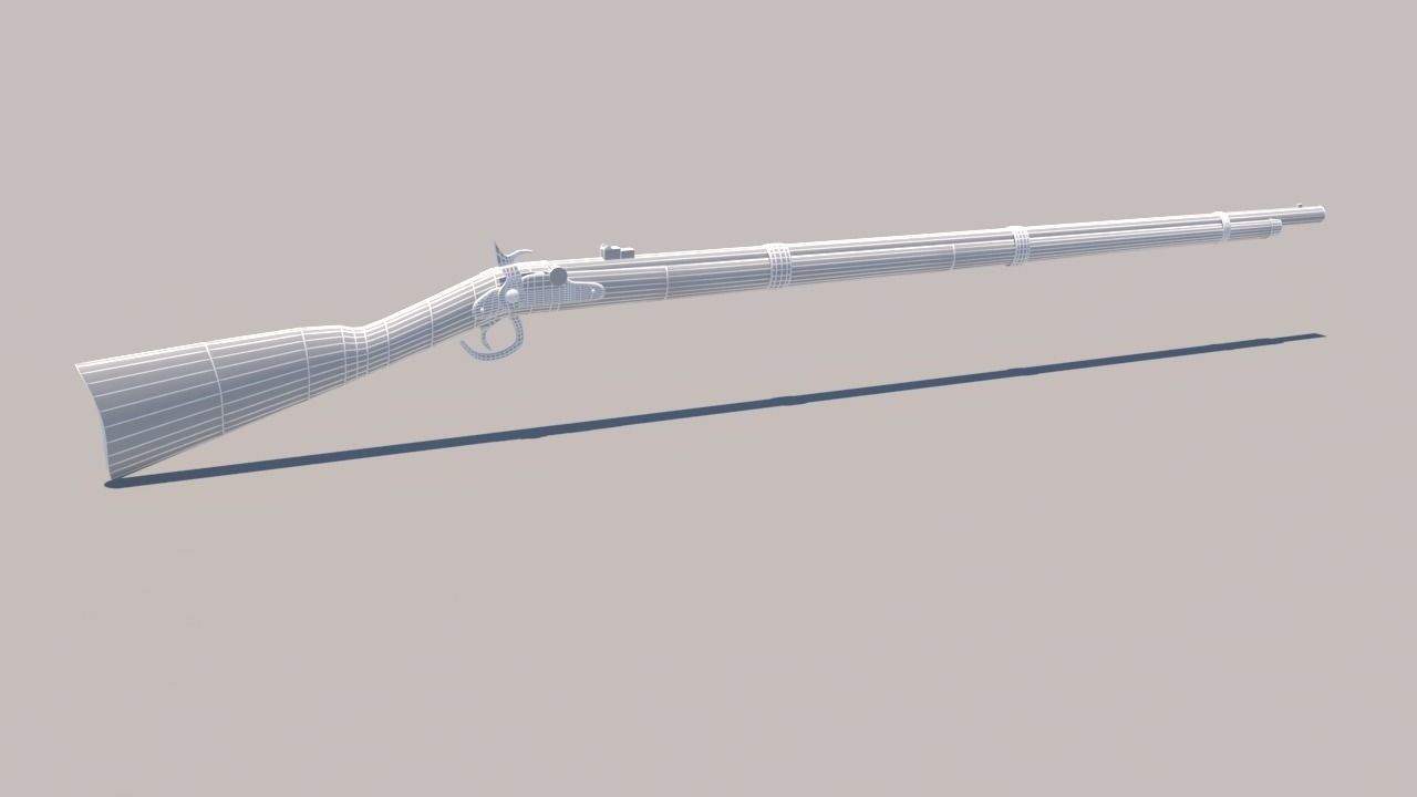 3D model Simple low-poly musket VR / AR / low-poly | CGTrader