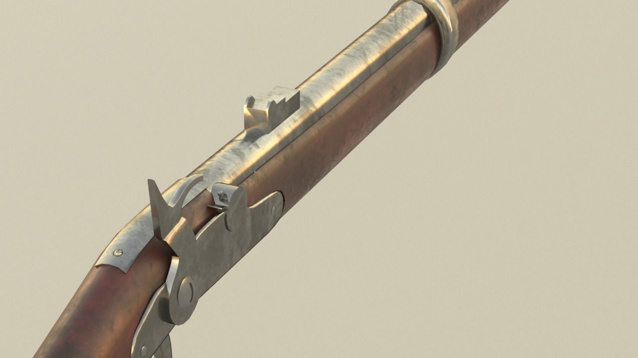3D model Simple low-poly musket VR / AR / low-poly | CGTrader