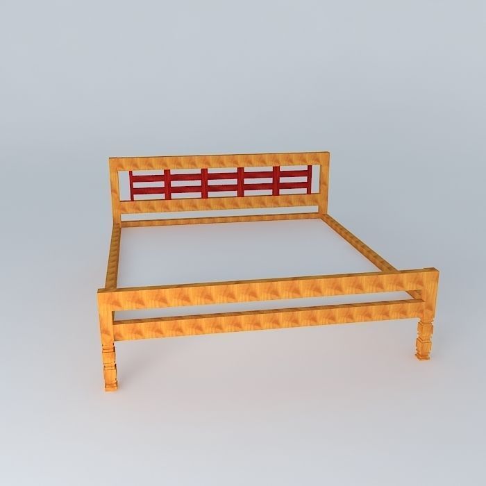 Wooden Cot 3d Model Cgtrader