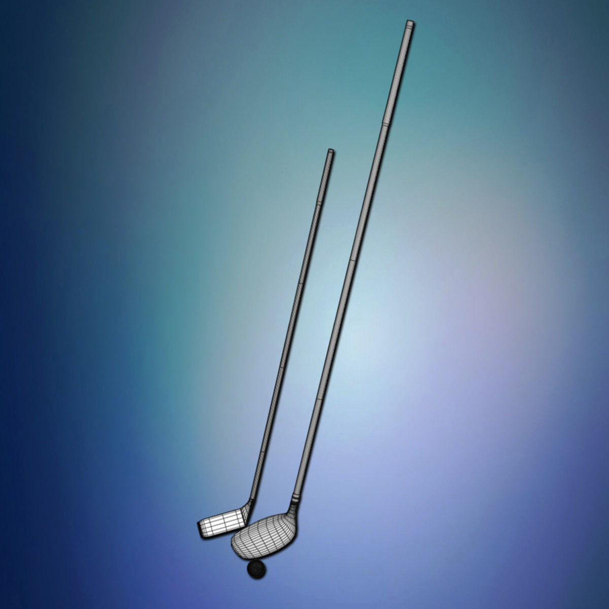 Golf clubs 3D model | CGTrader