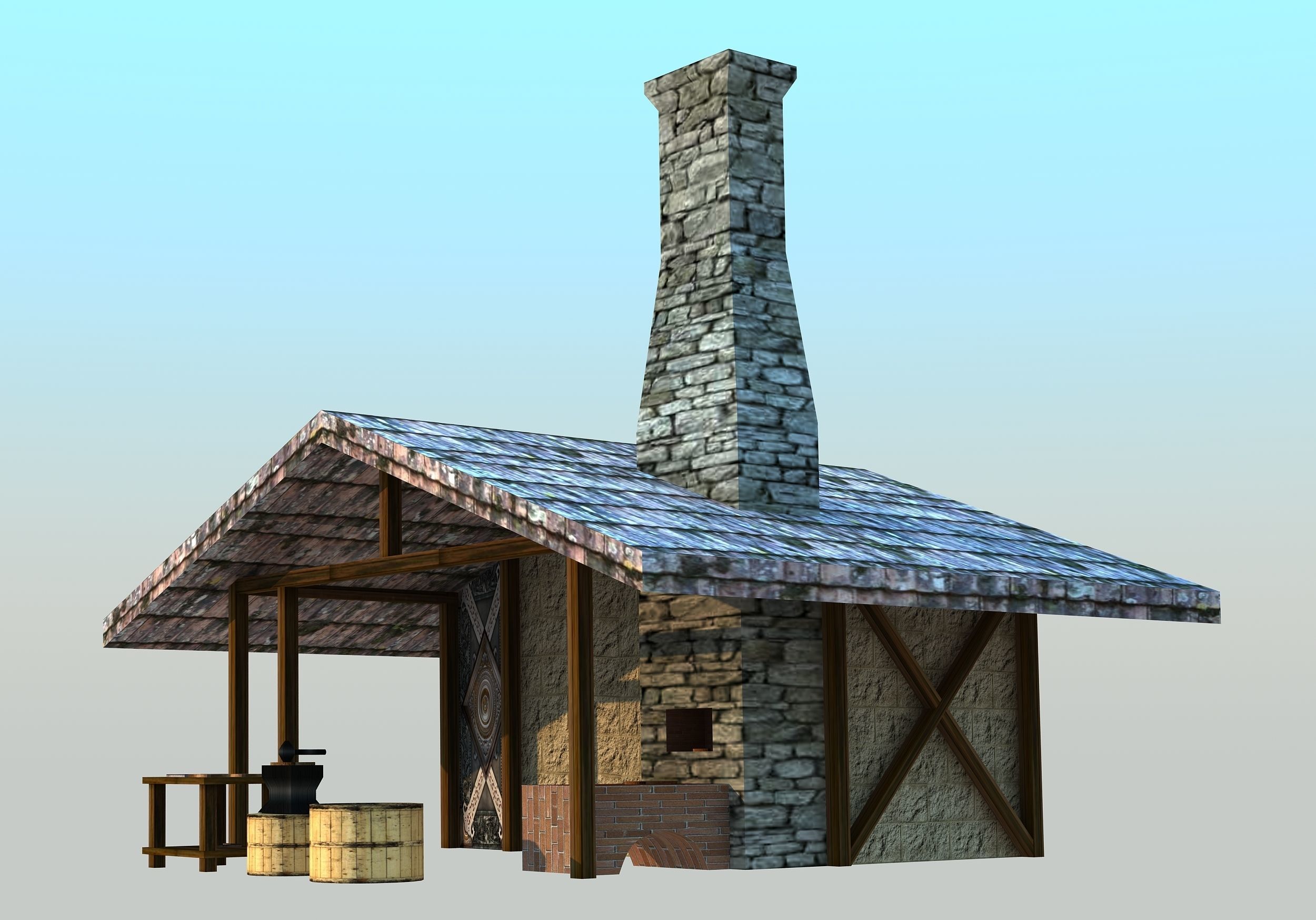 Medieval Smith - Low poly 3D model | CGTrader