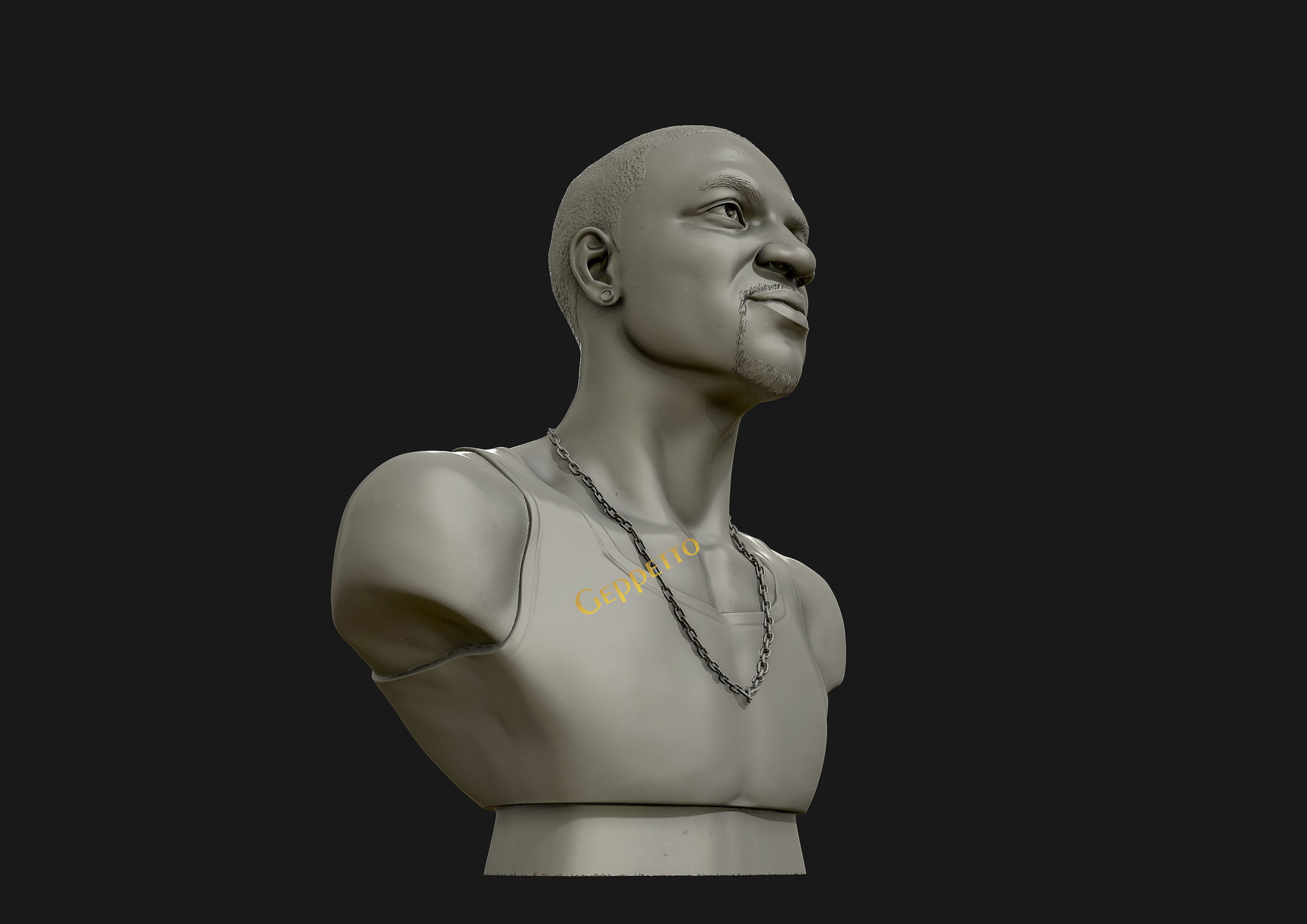 Akon 3D Bust Sculpture 3D model 3D printable | CGTrader