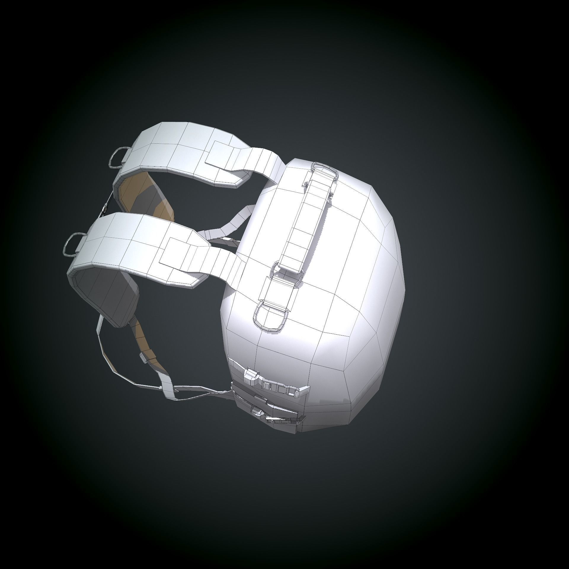 3D model Low Poly Tactical Back Pack Game Asset VR / AR / low-poly ...