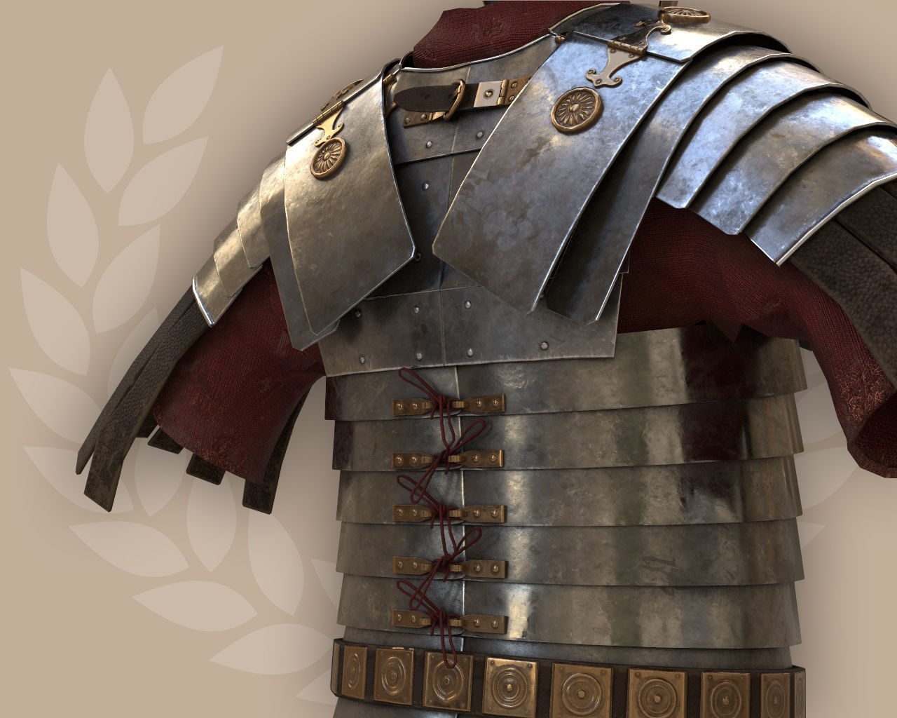 3D model Lorica Segmentata Ancient roman legionary armor VR / AR / low ...