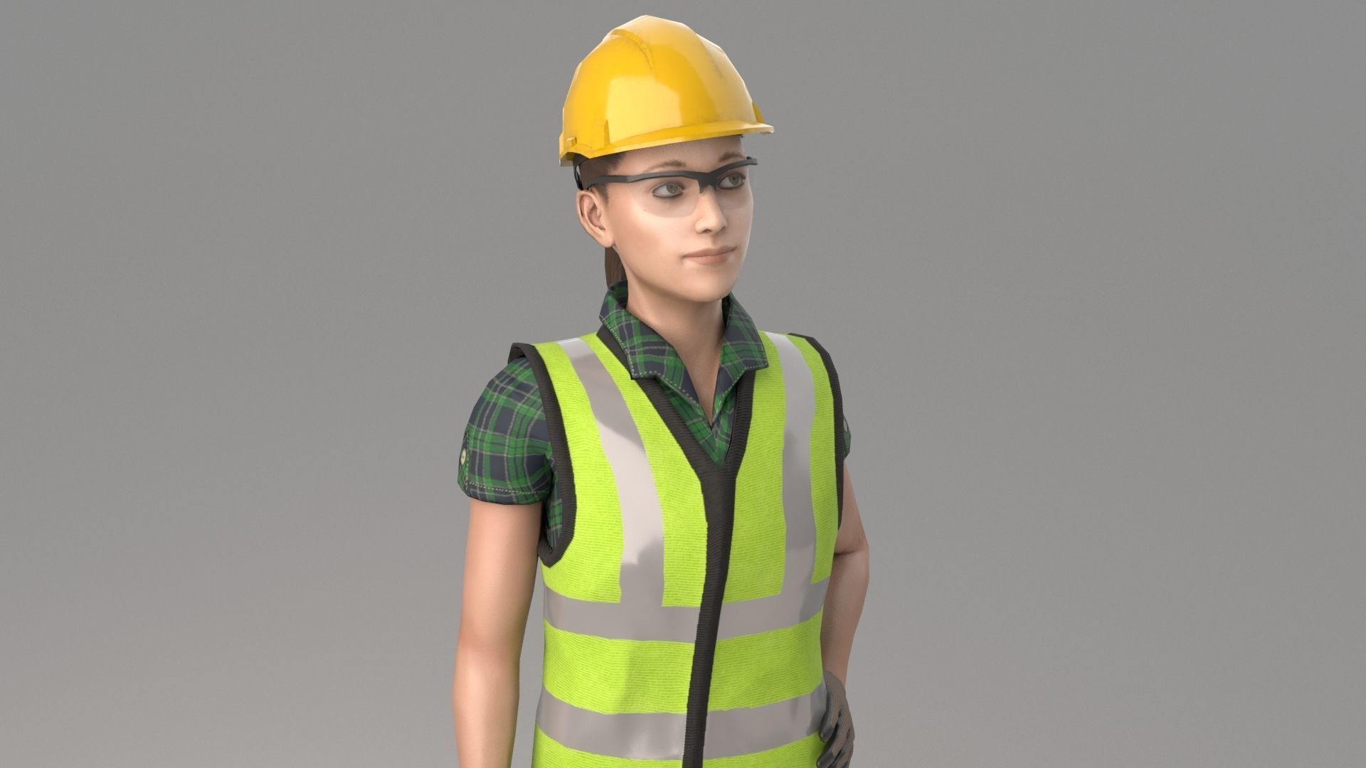 3D model Working Women - Eve VR / AR / low-poly rigged | CGTrader