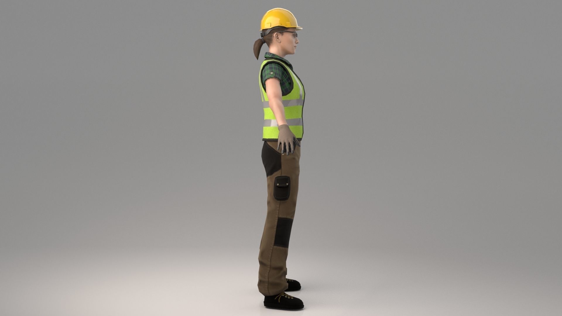 3D model Working Women - Eve VR / AR / low-poly rigged | CGTrader