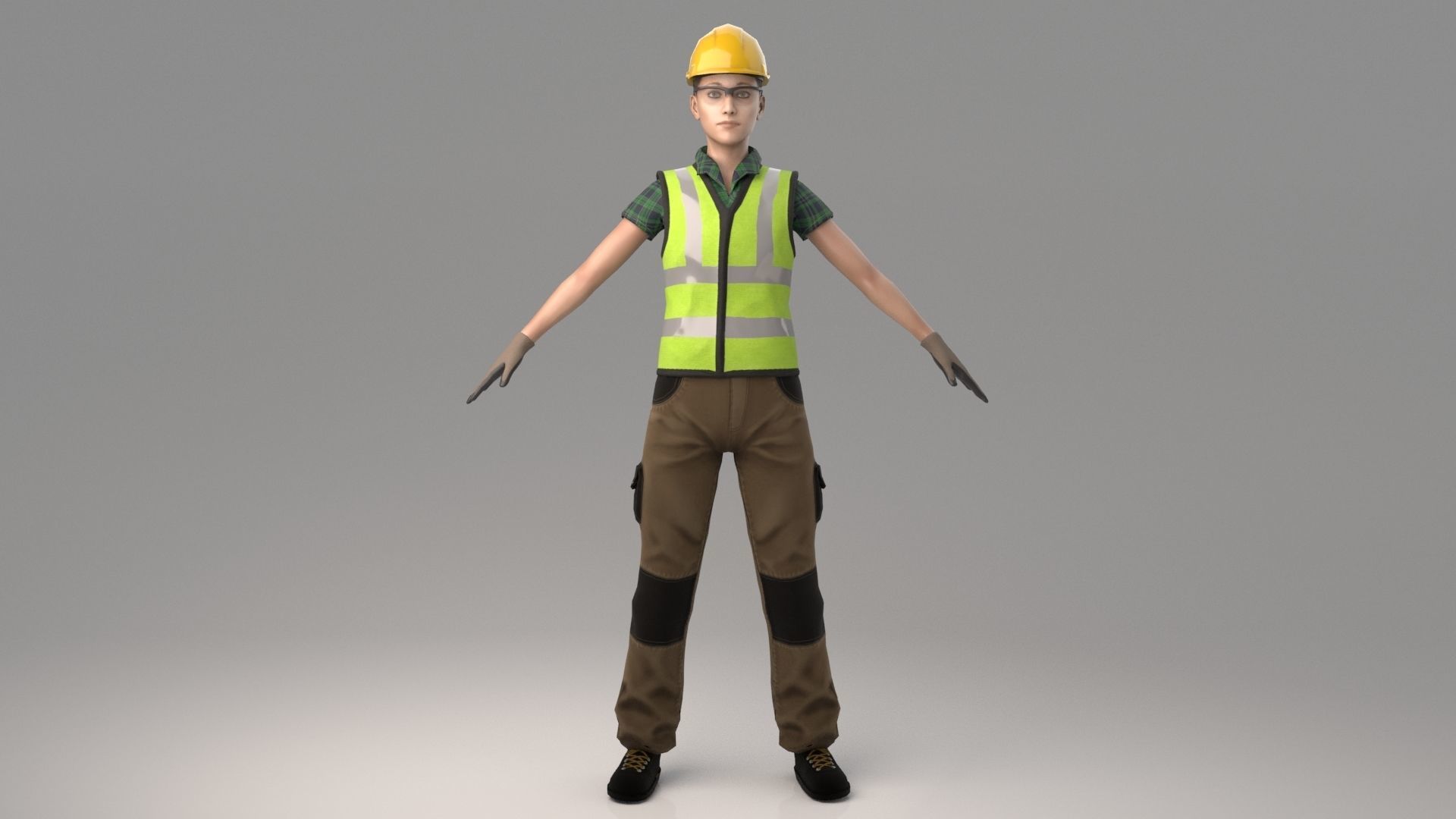 3D model Working Women - Eve VR / AR / low-poly rigged | CGTrader