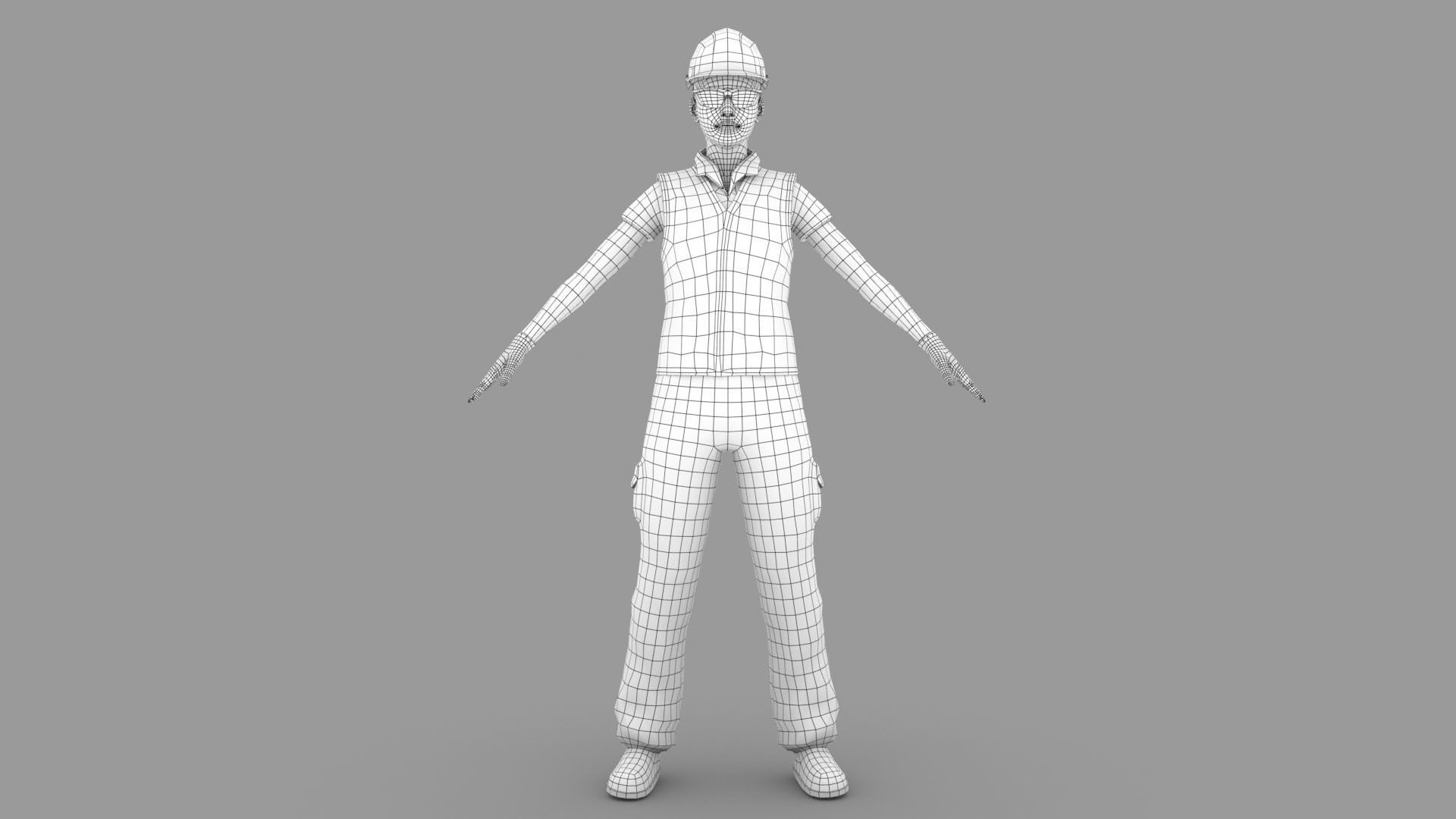3D model Working Women - Eve VR / AR / low-poly rigged | CGTrader