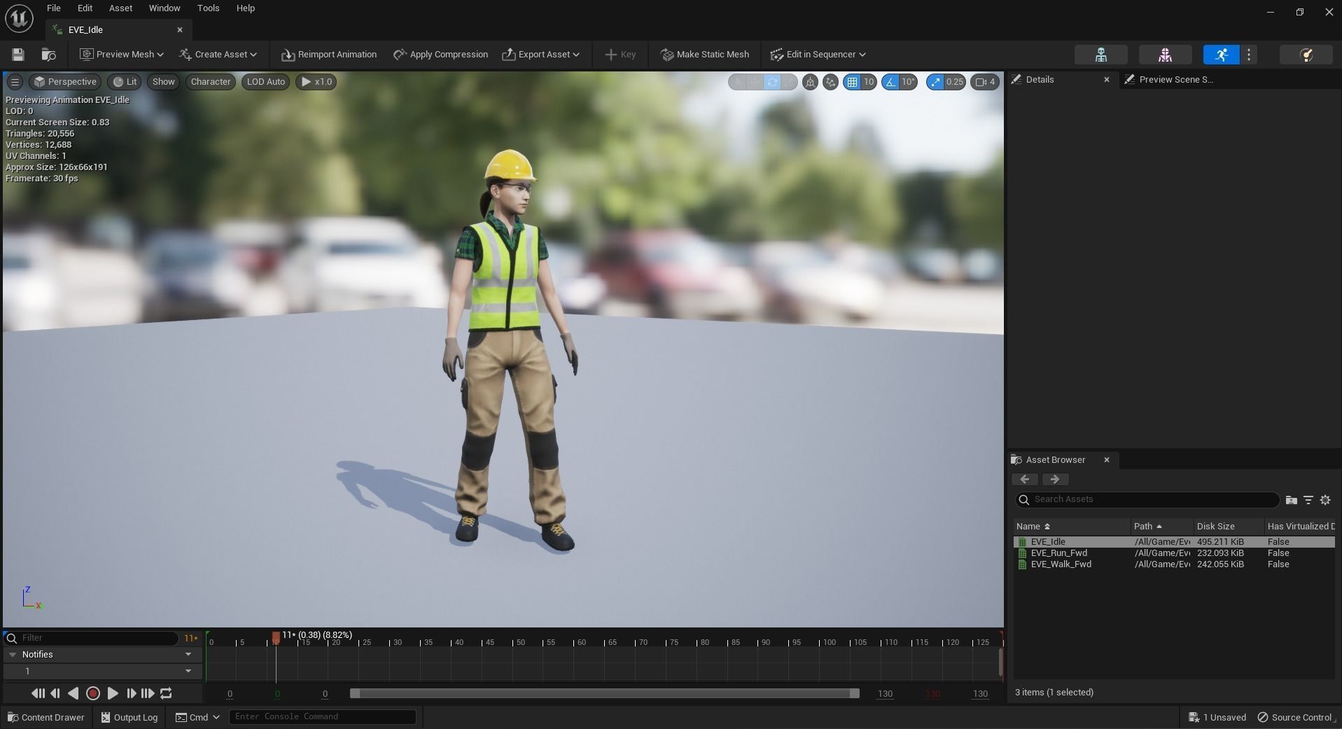 3D model Working Women - Eve VR / AR / low-poly rigged | CGTrader