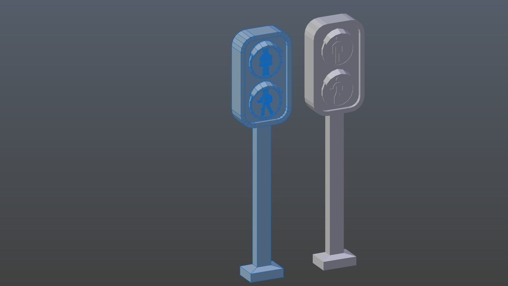3D model Low poly traffic lights 3 VR / AR / low-poly | CGTrader