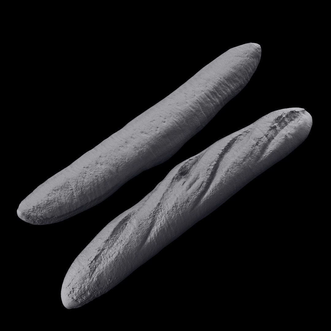 French baguette 3D model | CGTrader