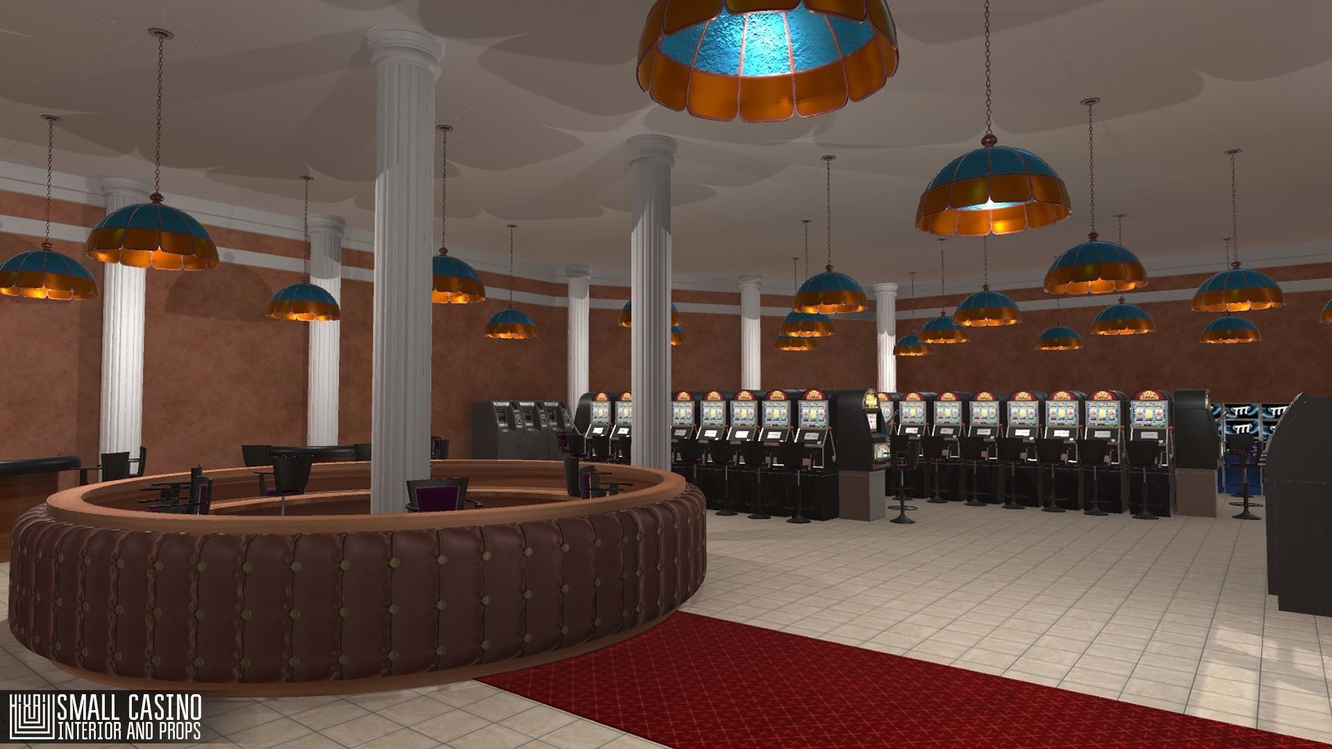 3D model Small casino - interior and props VR / AR / low-poly | CGTrader