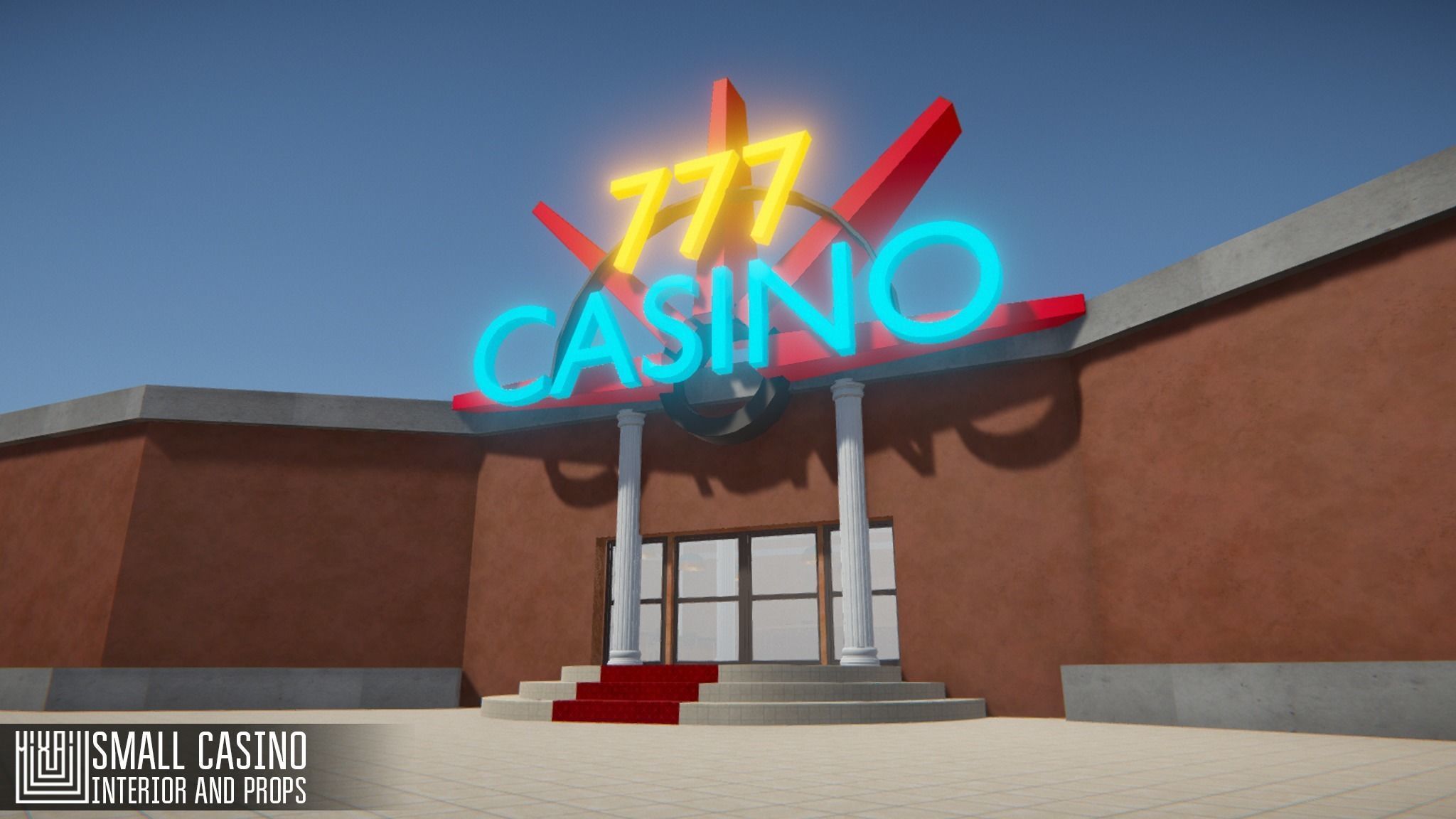 3D model Small casino - interior and props VR / AR / low-poly | CGTrader