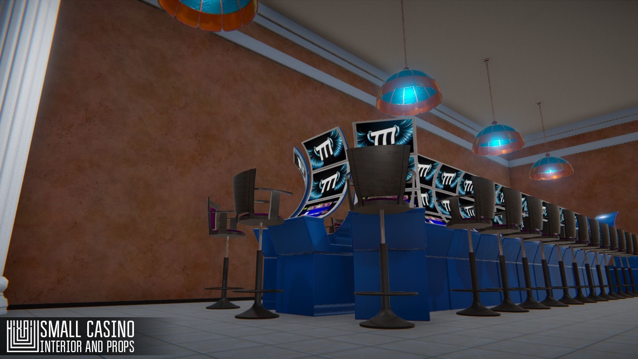 3D model Small casino - interior and props VR / AR / low-poly | CGTrader