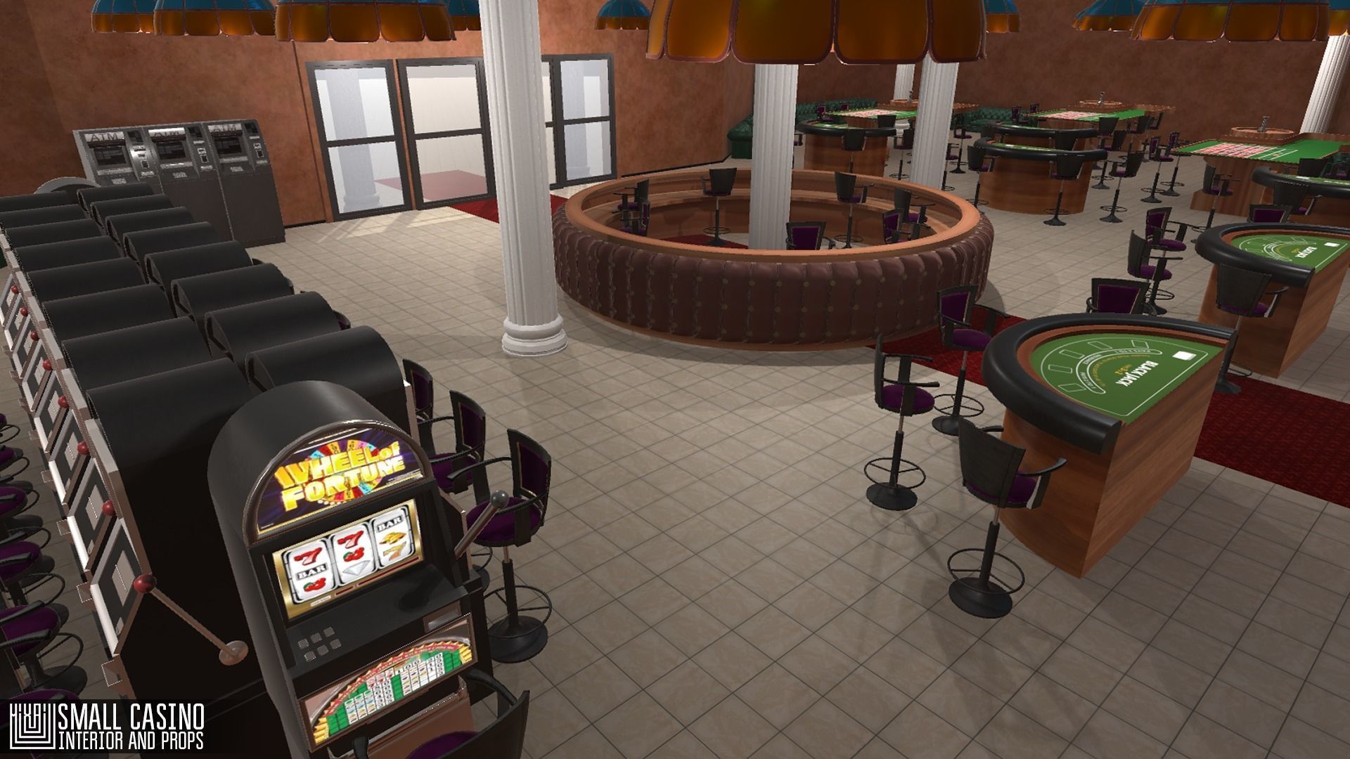 3D model Small casino - interior and props VR / AR / low-poly | CGTrader