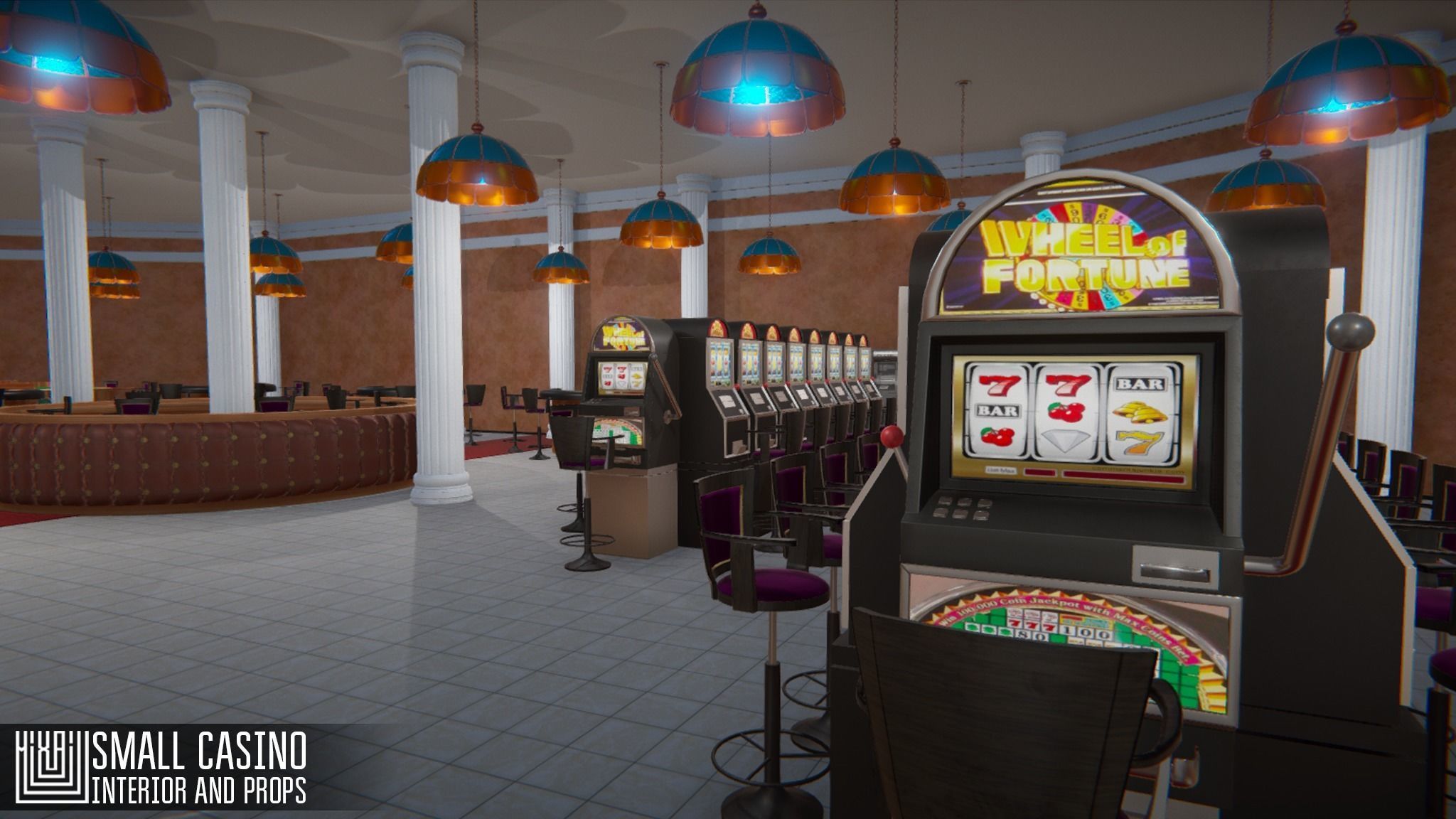 3D model Small casino - interior and props VR / AR / low-poly | CGTrader