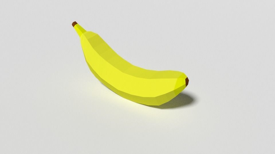 3D model Low Poly Cartoon Banana VR / AR / low-poly | CGTrader