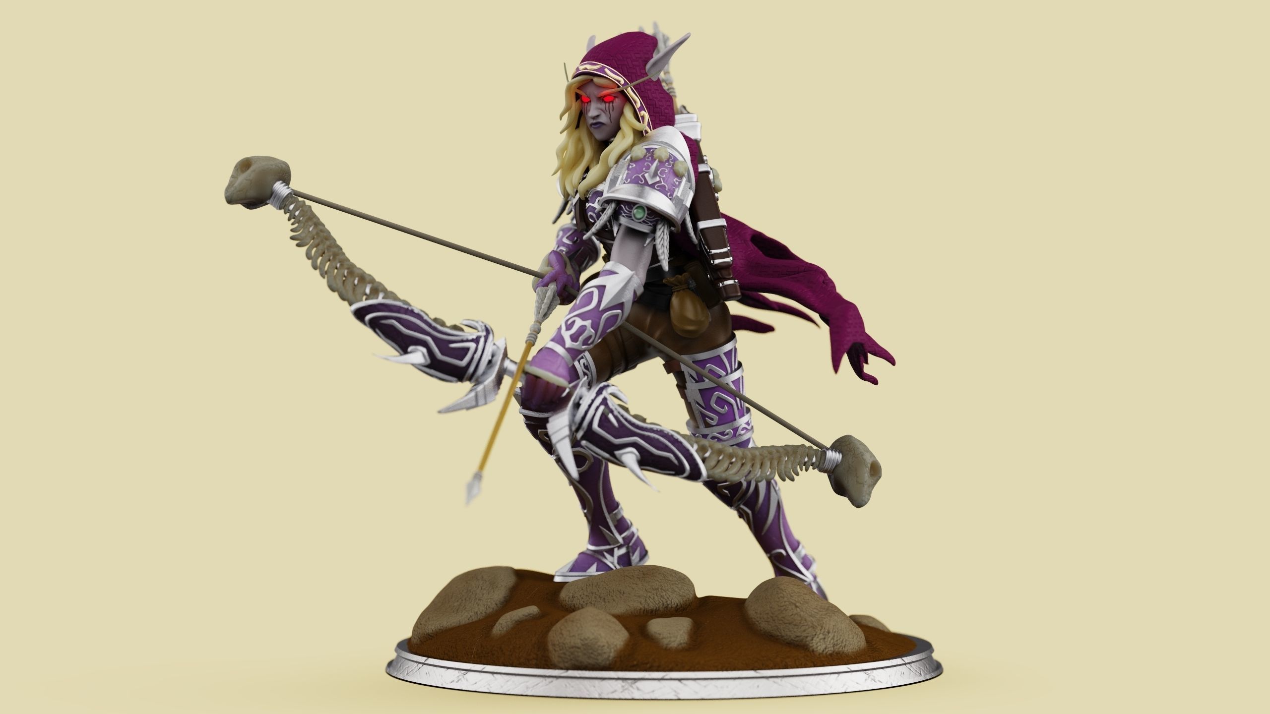 Sylvanas Windrunner 3D model 3D printable | CGTrader