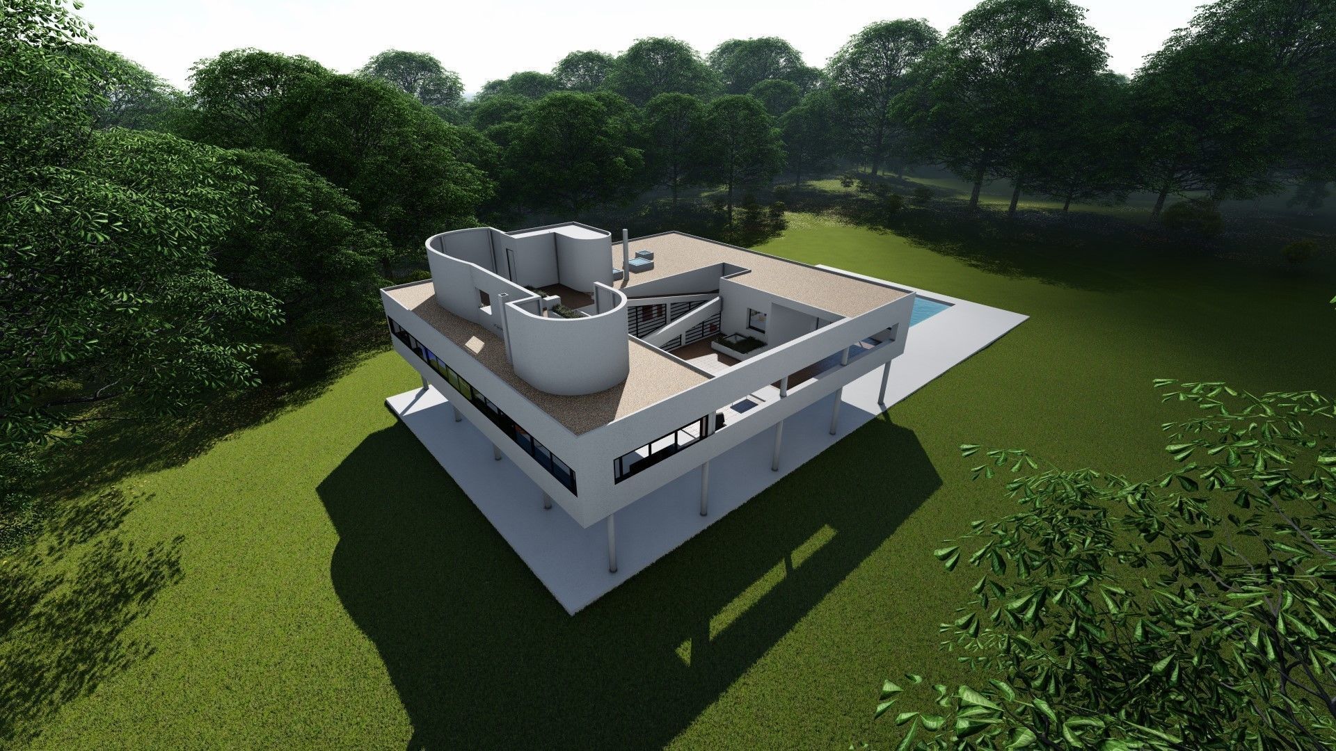 The Villa Savoye by Le Corbusier 3D model | CGTrader