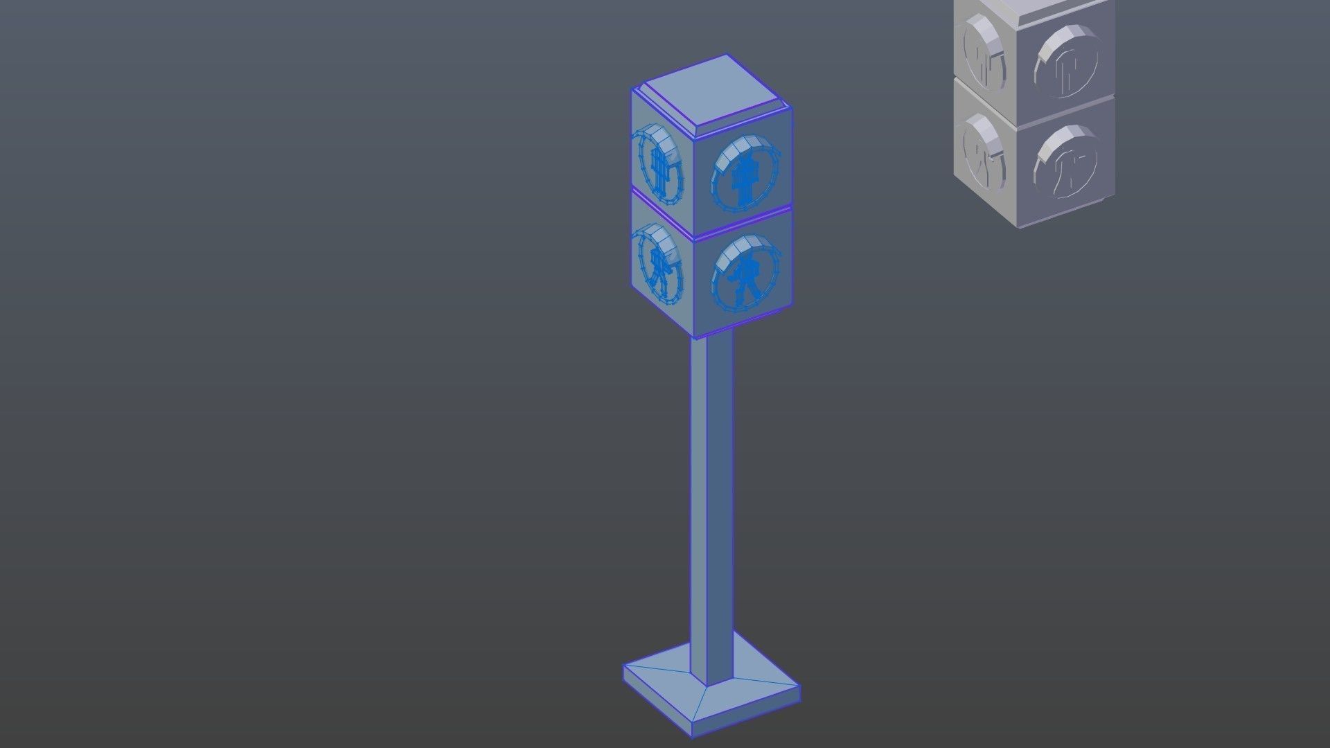 3D model Low poly traffic lights 4 VR / AR / low-poly | CGTrader