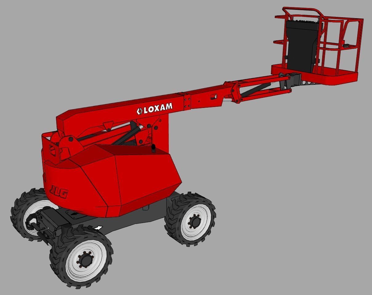 Nacelle JLG 340aj LOXAM - JLG 340aj LOXAM boom lift 3D model | CGTrader