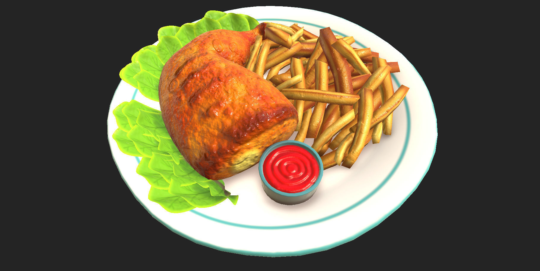 3D model Learn How to do a 3D Fried Chicken on Blender VR / AR / low ...