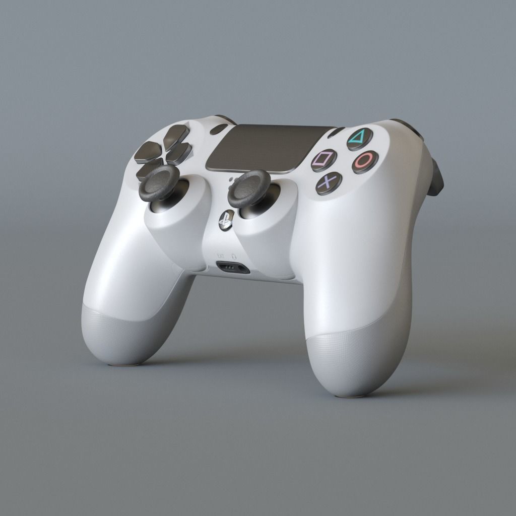 Dualshock 4 white 3D model | CGTrader