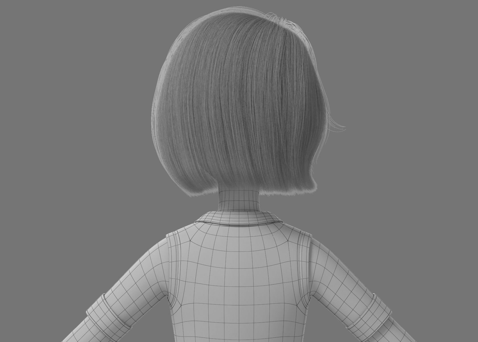 Cartoon Girl Rigged 3D model rigged | CGTrader