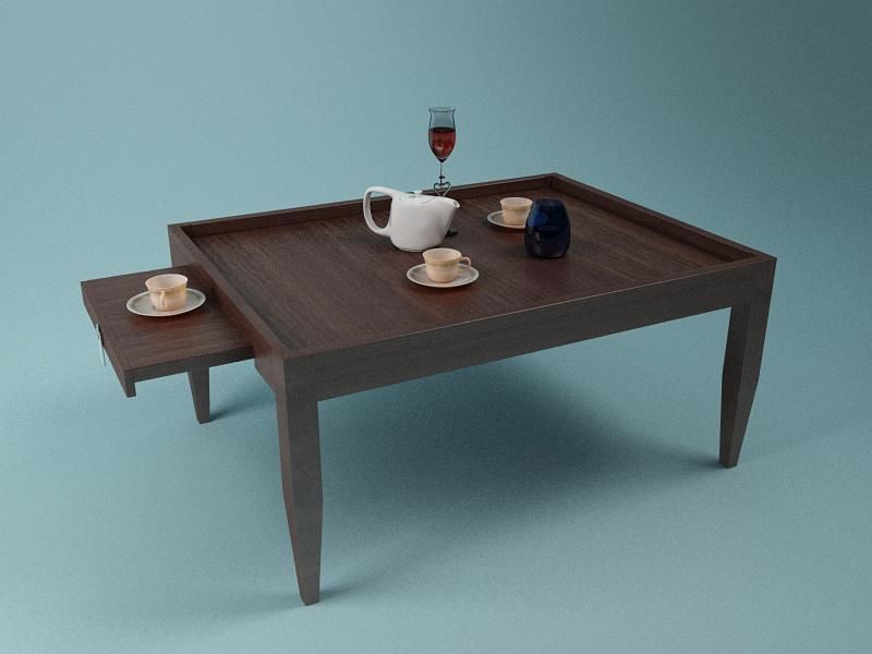 Journal Table free 3D model | CGTrader
