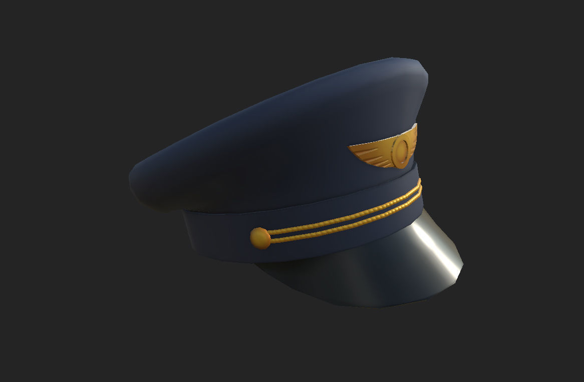 3D model Pilot Hat VR / AR / low-poly | CGTrader