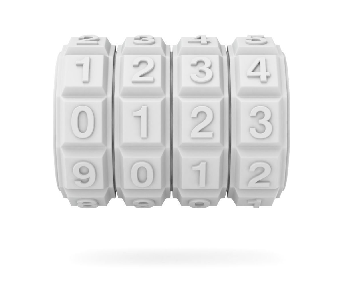 Combination Code Mechanism 3D model | CGTrader