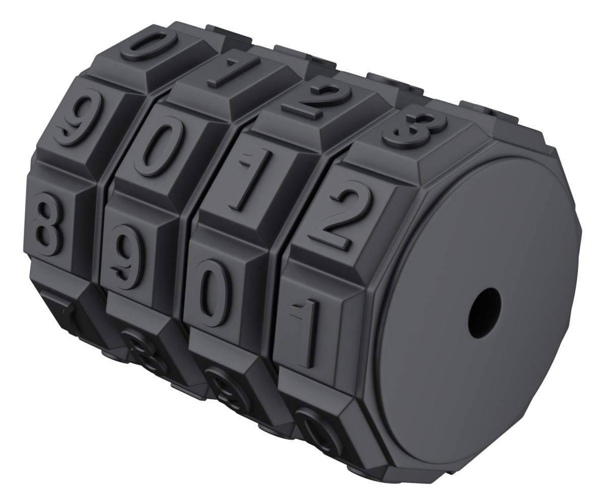 Combination Code Mechanism 3D model | CGTrader