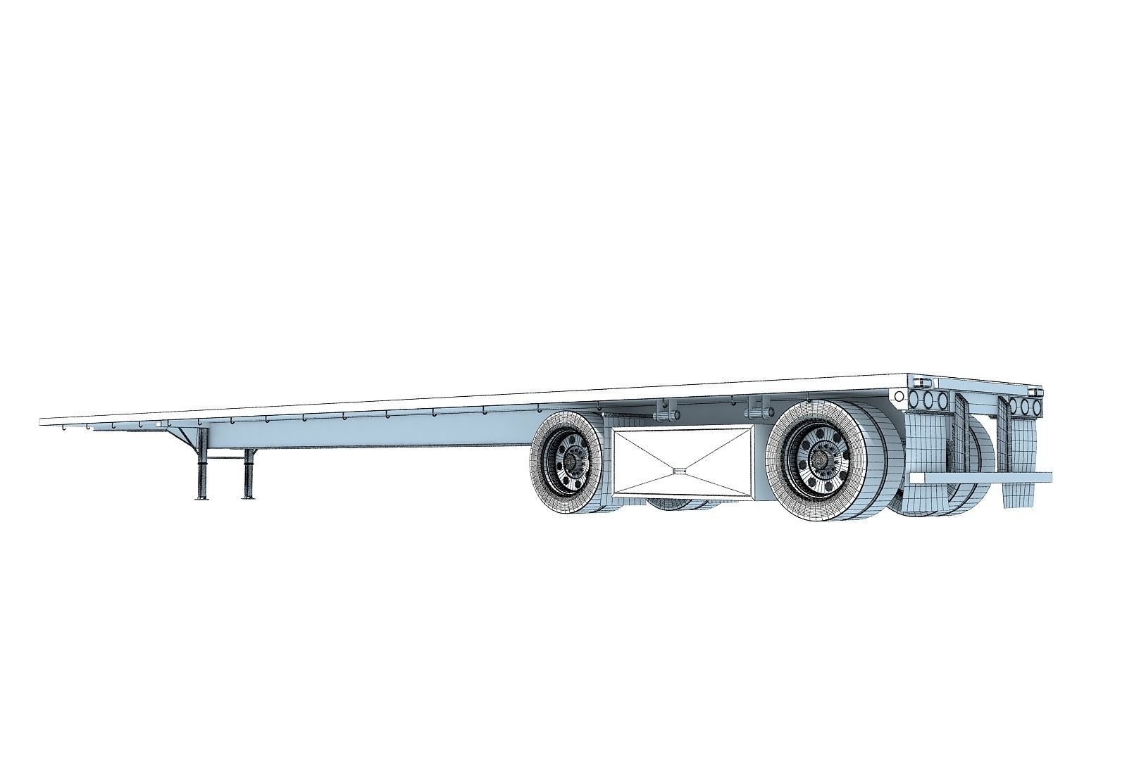 Flatbed Trailer 3D Models 3D model | CGTrader