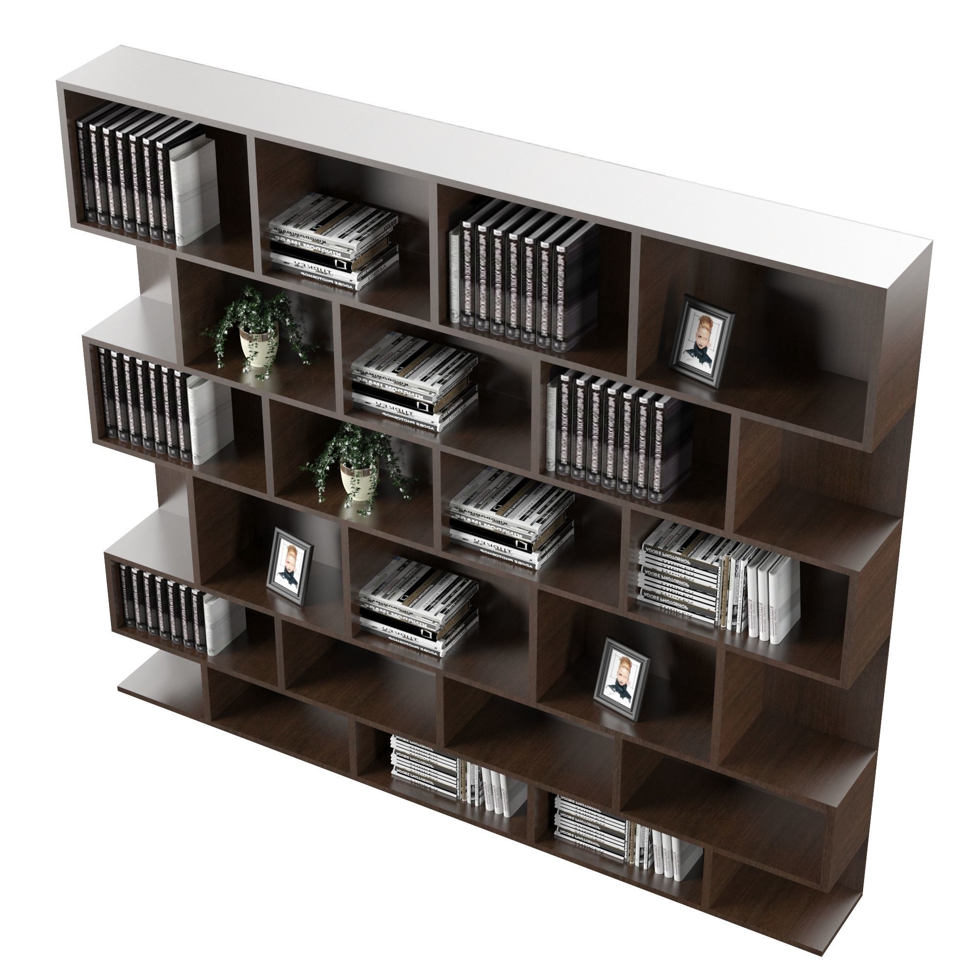 3D book shelves 3D model | CGTrader