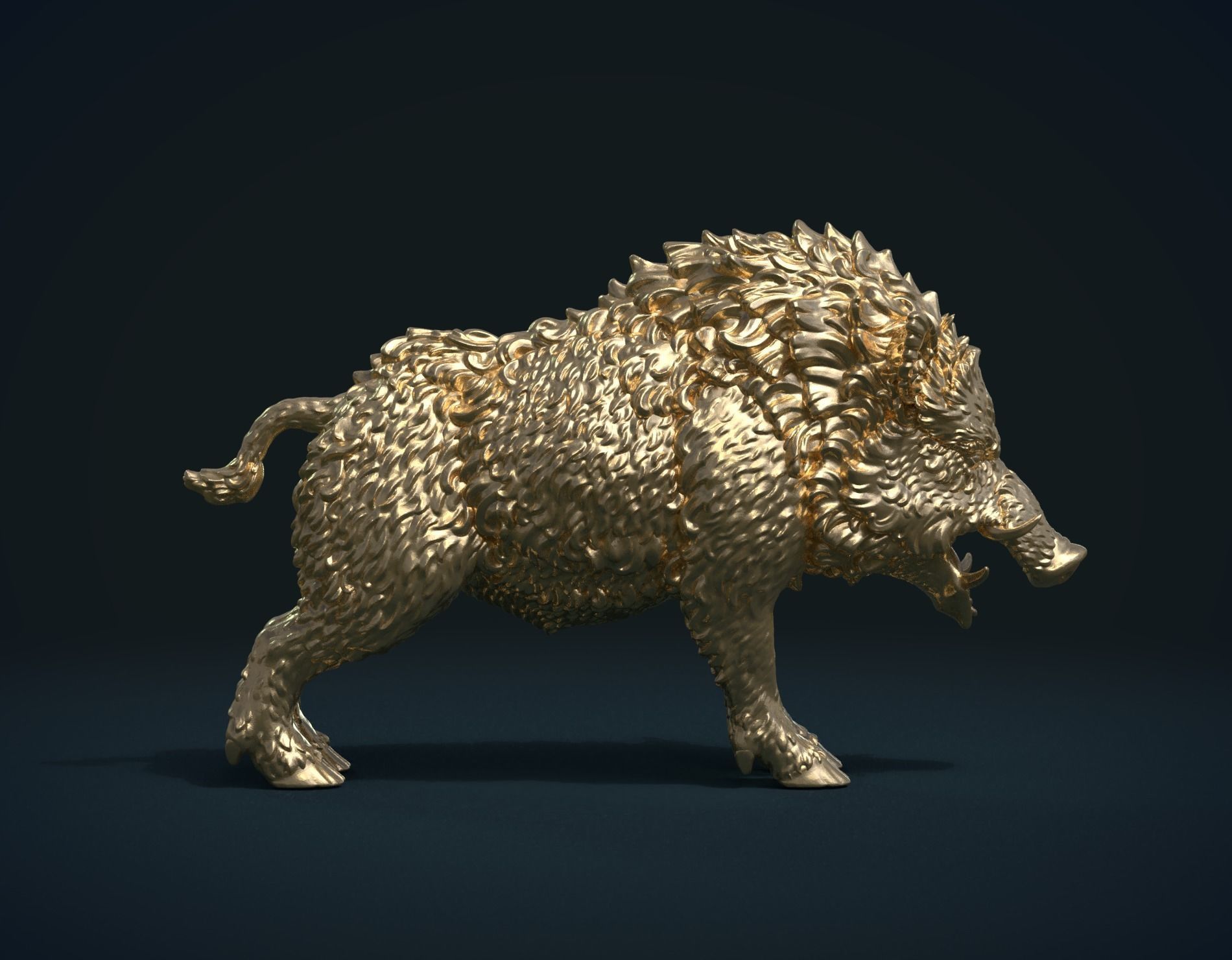 Wild Boar 3D model 3D printable | CGTrader