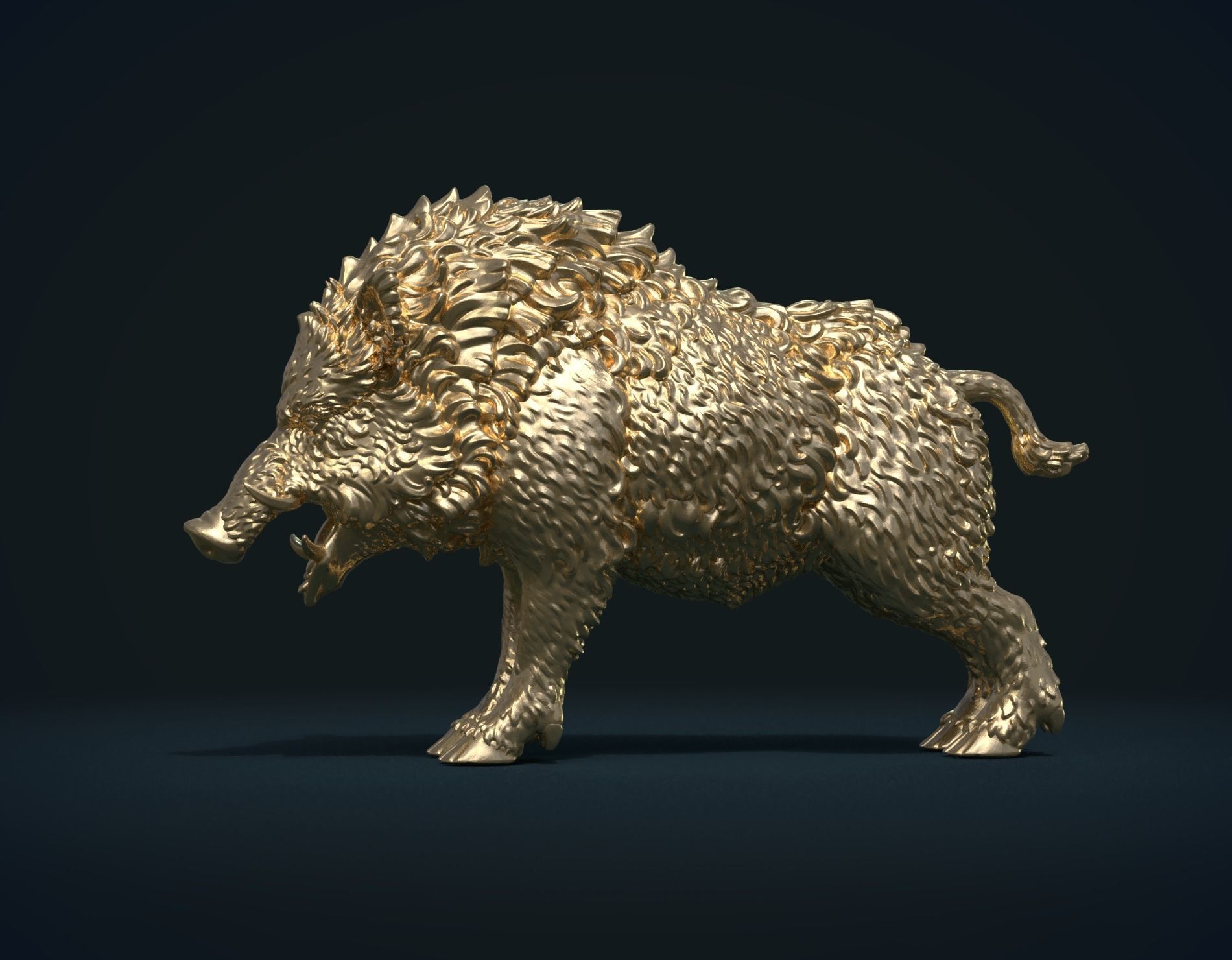 Wild Boar 3D model 3D printable | CGTrader