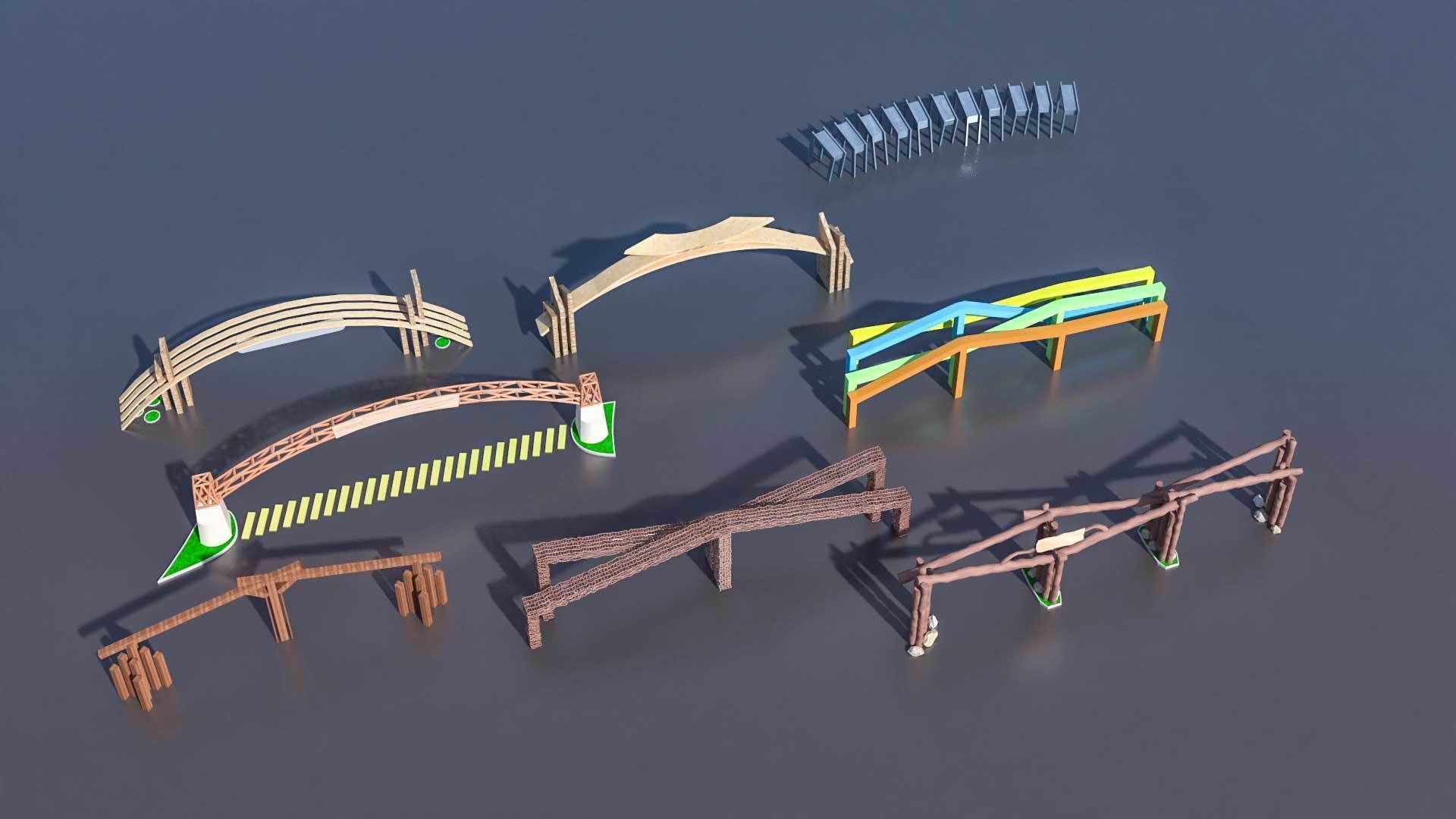 3D model Pack of different type of Gate 3d Models VR / AR / low-poly ...