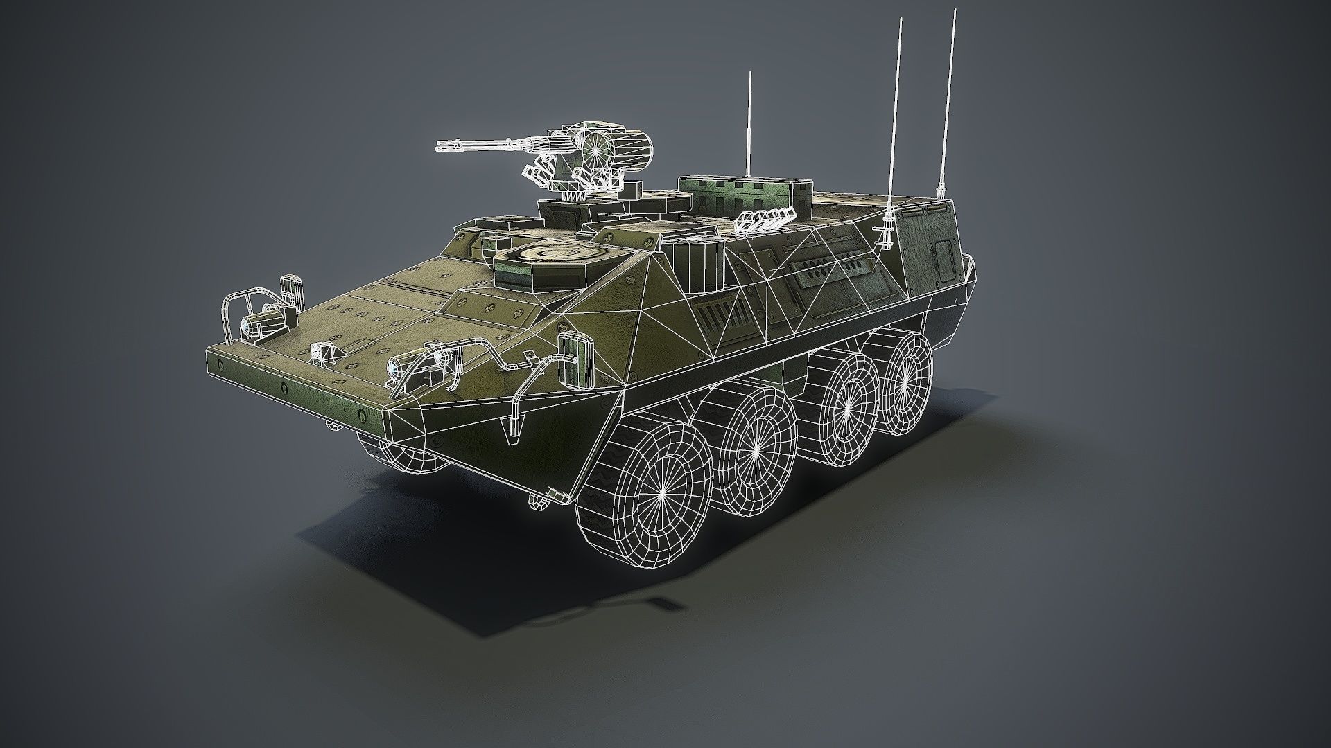 3D model Stryker vehicle with interior VR VR / AR / low-poly | CGTrader