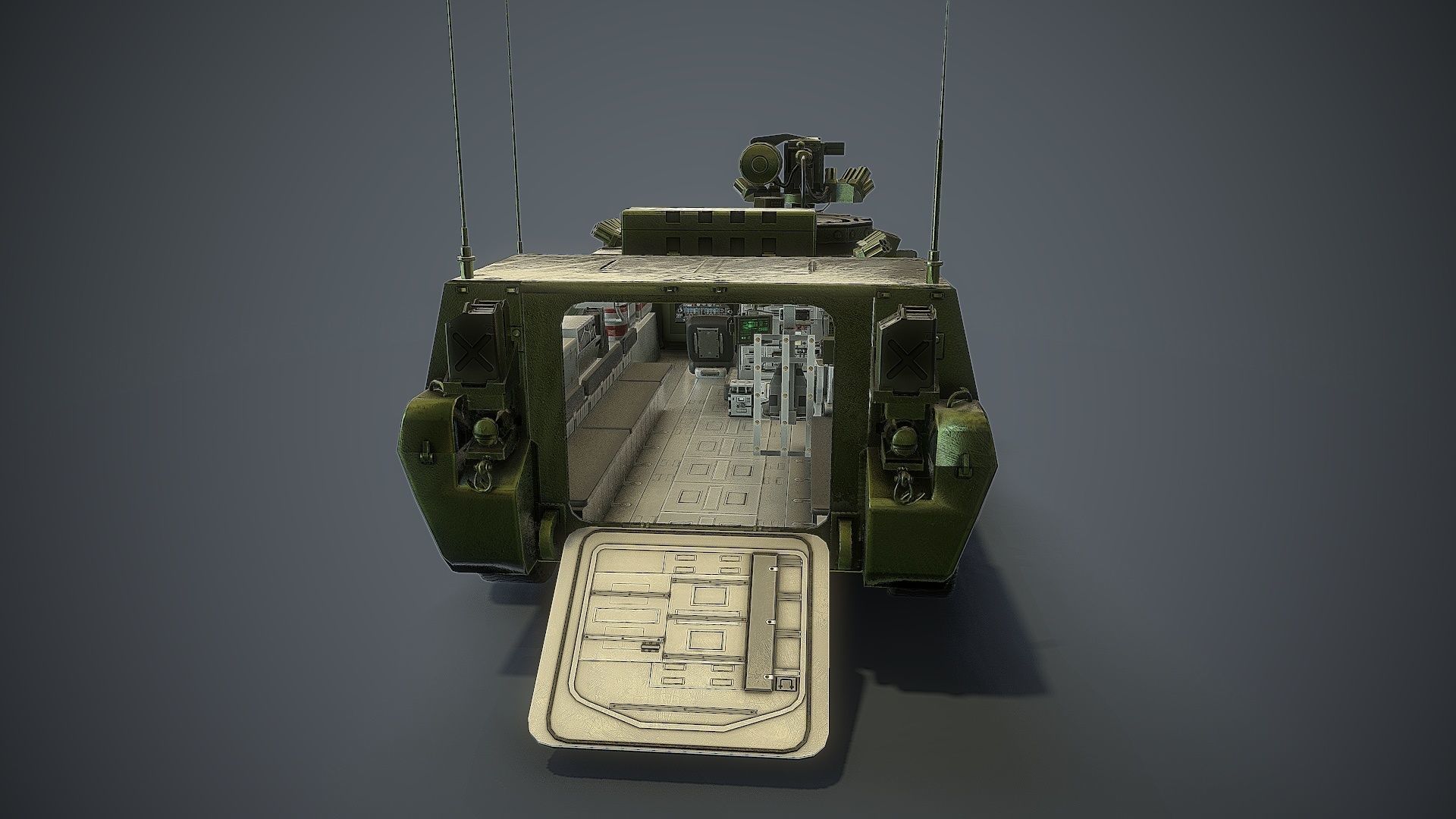 3D model Stryker vehicle with interior VR VR / AR / low-poly | CGTrader