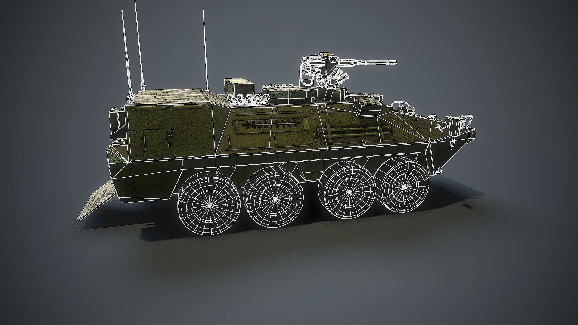 3D model Stryker vehicle with interior VR VR / AR / low-poly | CGTrader