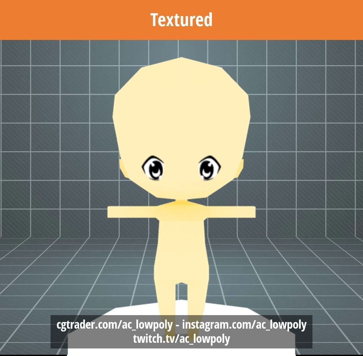 Low Poly Chibi Textured Character free VR / AR / low-poly 3D model ...