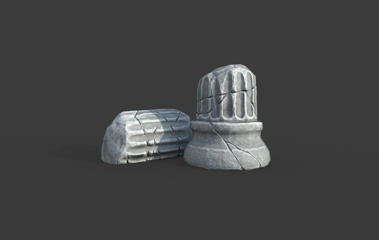 3D model Broken Roman Column 2 VR / AR / low-poly | CGTrader