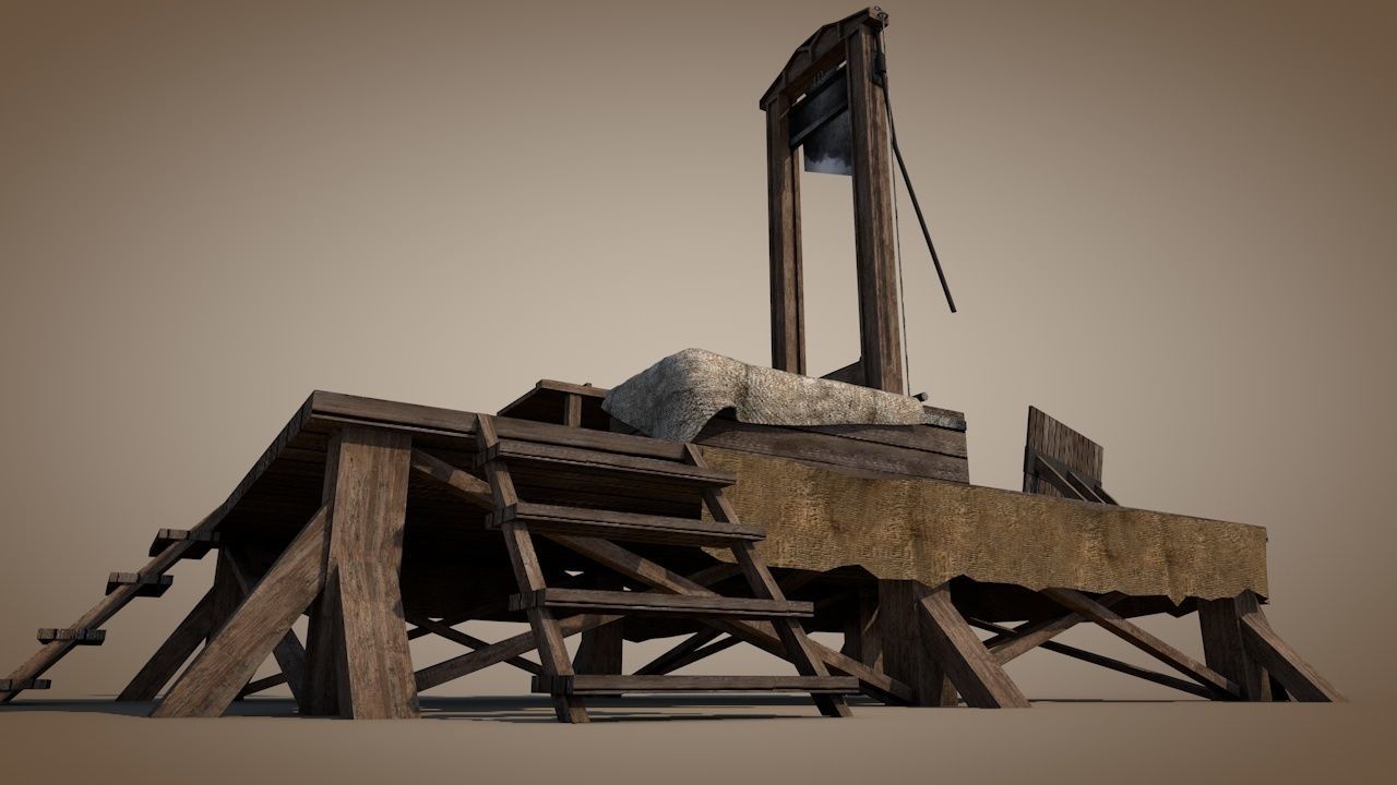 3D model Medieval French Guillotine VR / AR / low-poly | CGTrader