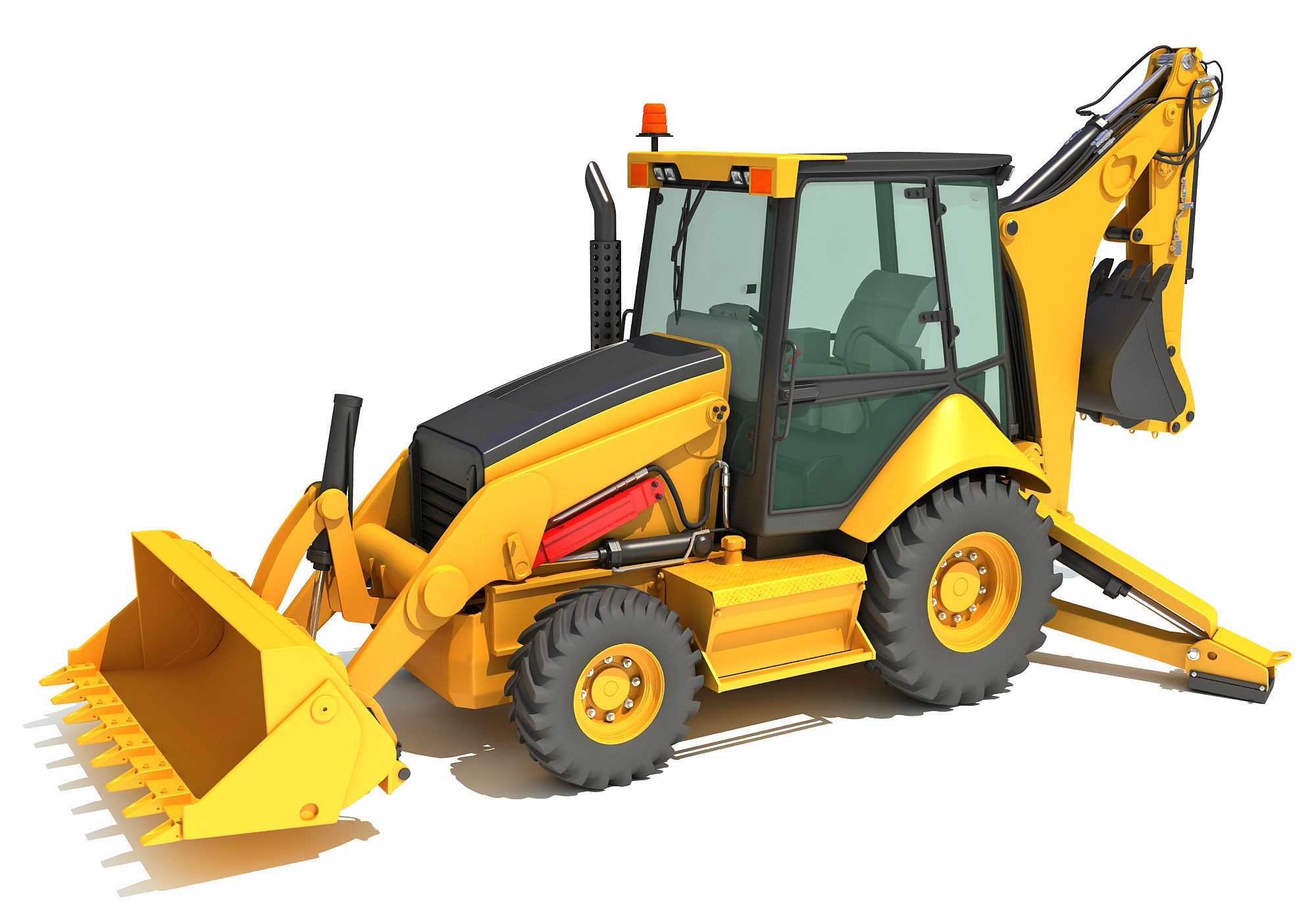Backhoe Loader 3D model | CGTrader