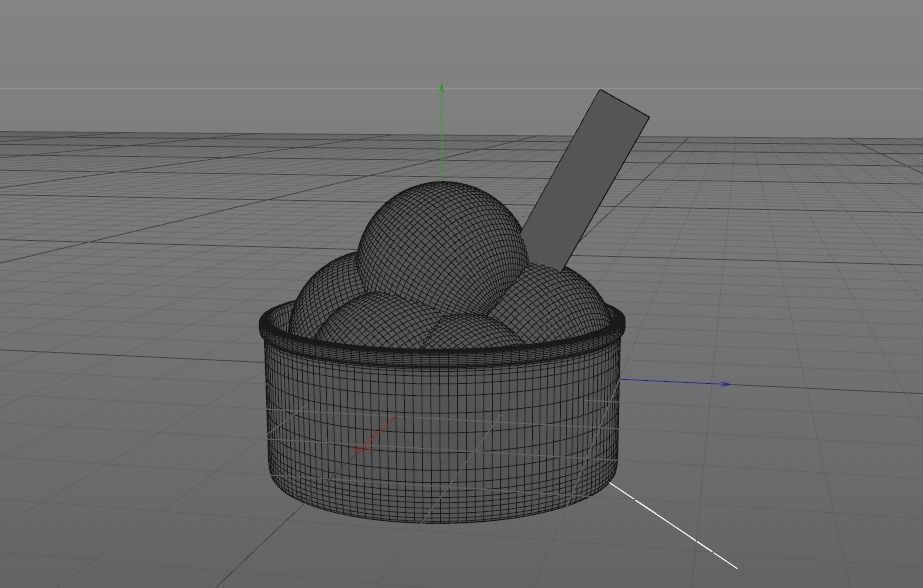 Ice Cream Cinema 4D 3D Model and Textures and Octane materials 3D model ...