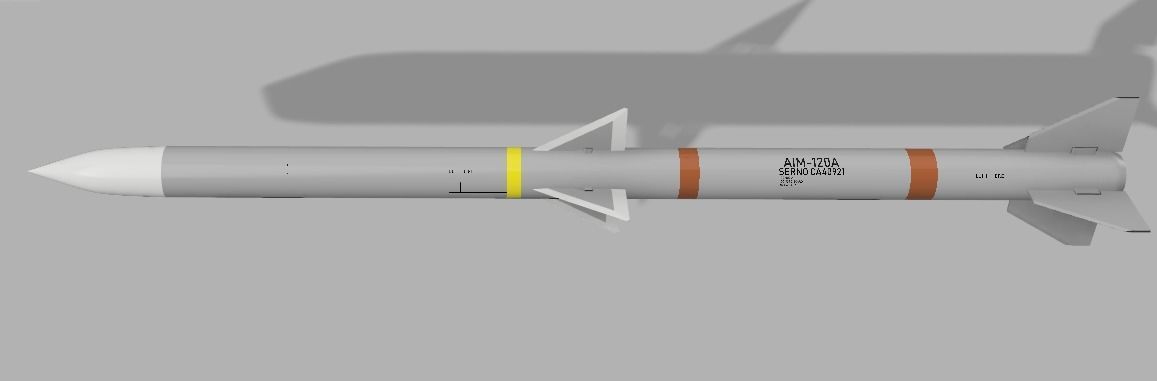 AIM-120A AMRAAM Missle 3D model | CGTrader