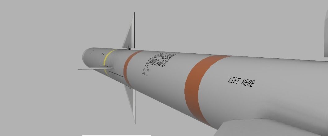 AIM-120A AMRAAM Missle 3D model | CGTrader