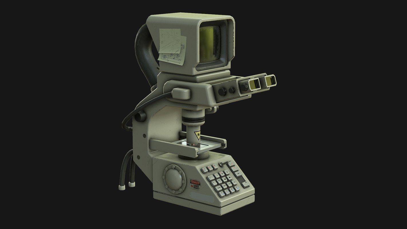 3D model Sci-Fi Microscope VR / AR / low-poly | CGTrader