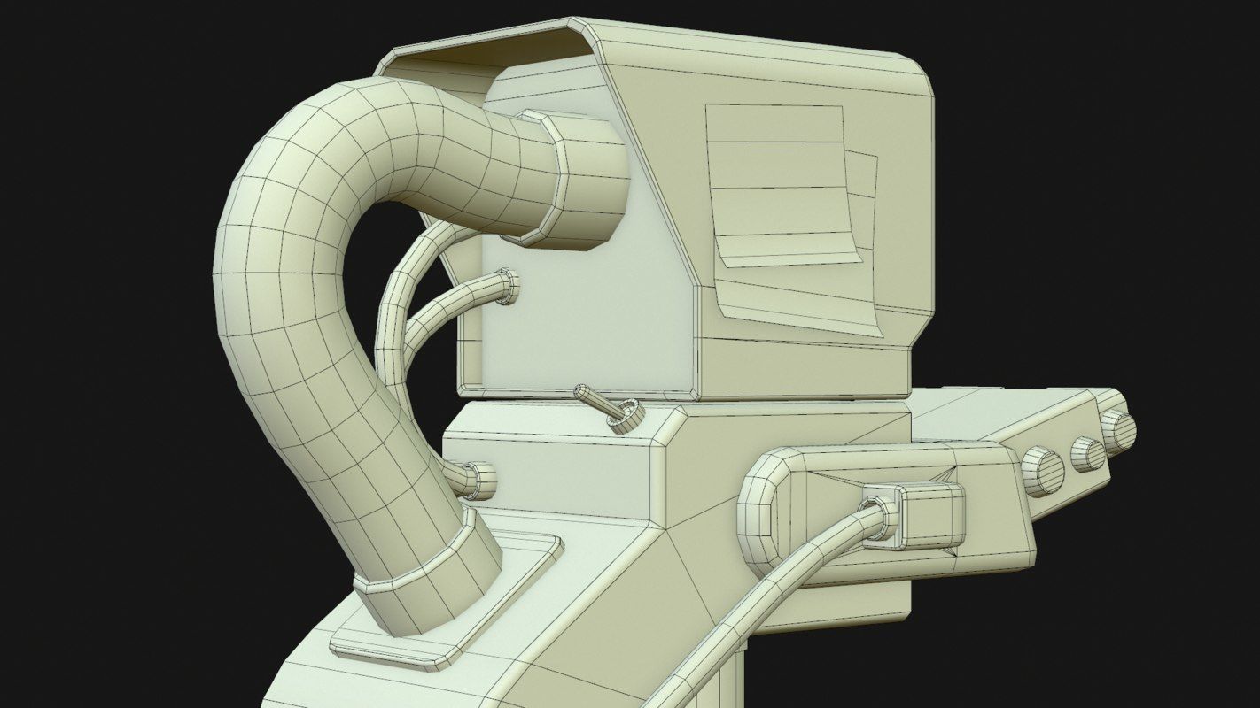 3D model Sci-Fi Microscope VR / AR / low-poly | CGTrader